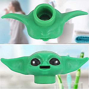 2023 New Y-oda Toothpaste Topper, Toothpaste Topper Child Toothpaste Cap Toothpaste Dispenser for Kids and Fans Gift Box