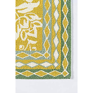 Madcap Cottage Under A Loggia Rokeby Road Area, Indoor Outdoor Rug, Yellow, 8' X 10'