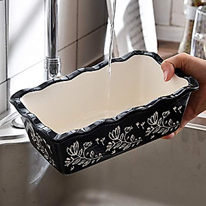 Wisenvoy Loaf Pan Bread Pan Ceramic Loaf Pans for Baking Bread Porcelain Bread Loaf Pan Nonstick Bread Pans for Baking