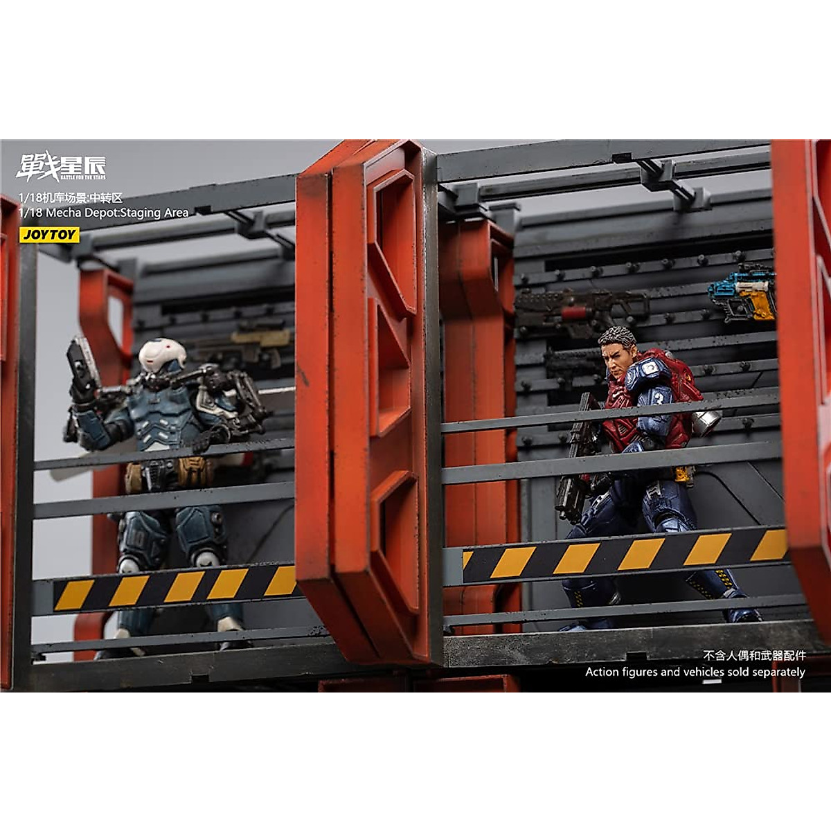 HiPlay JoyToy Science-Fiction Theme Scene Base for 1/18 Scale Action Figures- 1/18 Mecha Depot:Staging Area JT1118