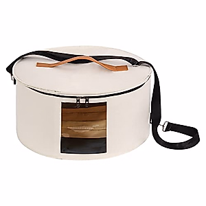 Ohiyoo Hat Box Hat Storage Box 16'' x 8'' Travel Hat Box Hat Boxes with Lids Round Hat Boxes for Women Storage Hat Foldable Box for Travel Stuffed Animal Toy Storage Bin with Lid (White)