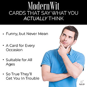 Funny Birthday Cards For Men and Women, Happy Birthday Card For Him Or Her, Single 4.25 X 5.5 Greeting Card With Envelope, Blank Inside, One Minute, You're Young And Fun, Modern Wit