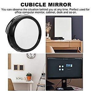 ULTECHNOVO Computer Rearview Mirror Desk Blind Spot Mirror Monitor Round Indoor Security Mirror for Office 2pcs