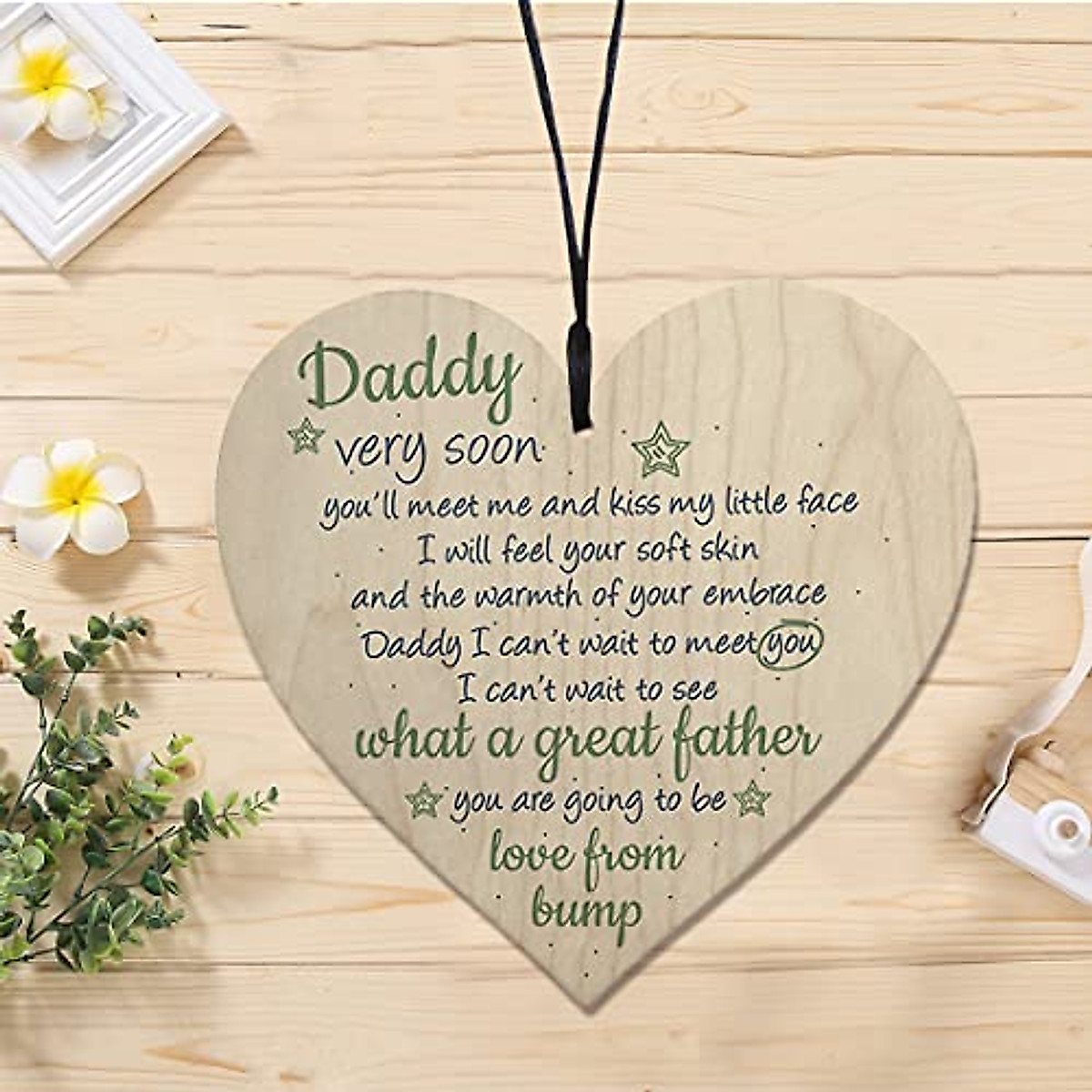 Dadaly Decor Daddy to Be Sign Gifts from Bump for Dad/Father New Born Baby Son Daughter Plaque