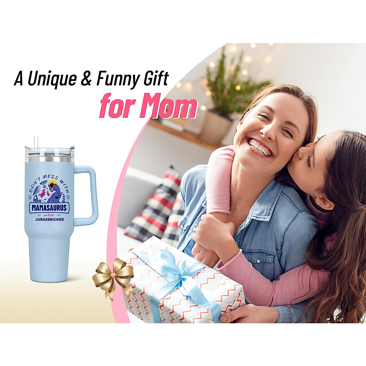 DLOCCOLD Gifts for Mom - Birthday, Christmas, Mother's Day Dinosaur 40oz Tumbler