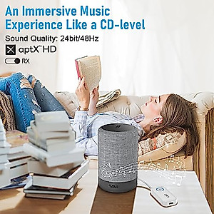 1Mii Bluetooth 5.3 Transmitter Receiver for Airplane/TV to 2 Headphones/AirPods, Dual Links Wireless Audio Adapter w/aptx Low Latency/HD/AptX Adaptive, 3.5mm Aux Bluetooth Adapter for Cars, Gym, Boat