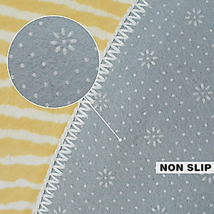 Lacomfy Modern Area Rug Abstract Rugs 4Ft Round Chic Geometric Rug 4x4 Nonslip Bedroom Rug for Kids Washable Living Room Rug Circle Throw Rug for Indoor Outdoor Home Decor, Yellow