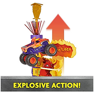 Monster Jam El Toro Loco Big Air Challenge Playset with Exclusive Monster Truck, Over 20-Inch Tall, 1:64 Scale, Kids Toys for Boys Ages 3 and up