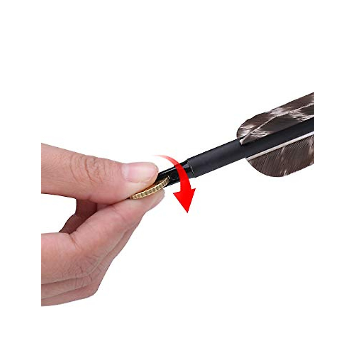 PANDARUS Archery 31-Inch Carbon Hunting Arrows, Turkey Feather Fletching with Replaceable Points, Targeting Practice Arrows Spine 500 for Recurve bow, Longbow, Traditional bow (Black flower)