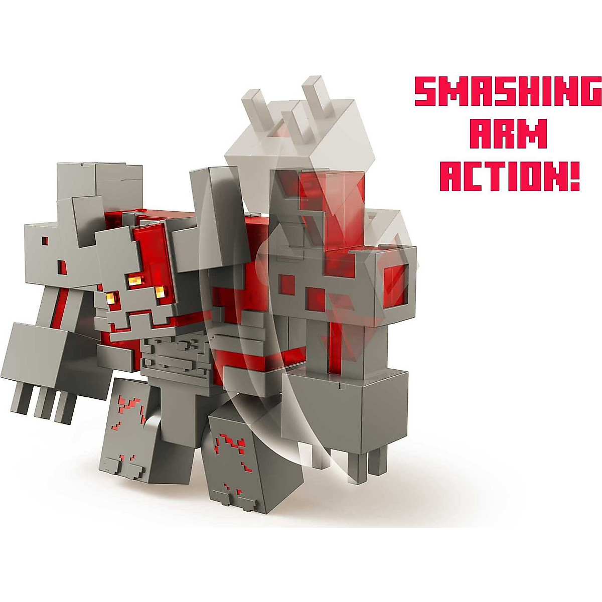 Minecraft Dungeons Redstone Monstrosity, Large Battle Figure (10-inch by 7.3-inch), Action and Adventure Toy Based on Video Game, Gift for Kids Age 6 and Older