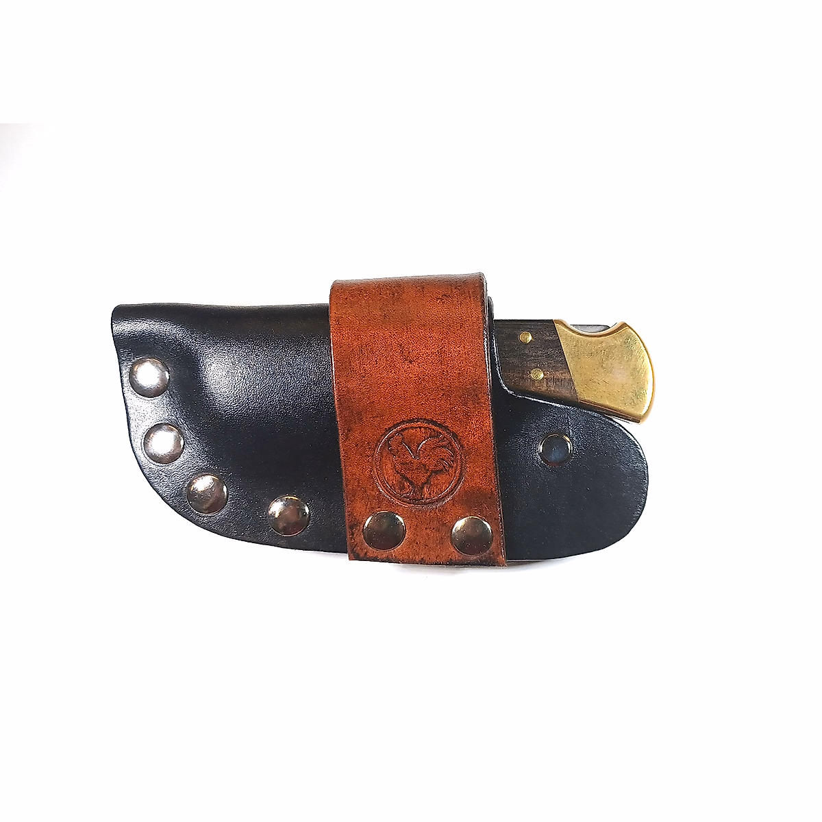 Buck 110 Quick-Draw Knife Sheath - Black/Brown Belt Loop