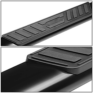 Auto Dynasty 5 Inches Oval Tubing Side Step Nerf Bar Running Board Compatible with Ford F-150 F-250 F-350 Regular Cab 15-22, Stainless Steel, Black Powdercoated