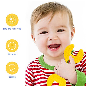 TWINOR Baby Toys Set(4 Pack), BPA-Free Teether Chew Toys Set, Soft Molar Silicone Tools Teething Toy for Infant and Toddlers