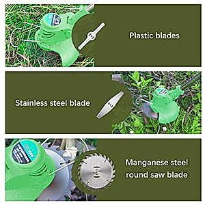 MOCOHANA5 Pack Grass Trimmer Blade Heads Replacements Lawn Mower Brush Cutter Blades Weed Wacker Eater Blade Heads 24 Teeth Blade & Stainless Steel Blade & 3pcs Plastic Blades