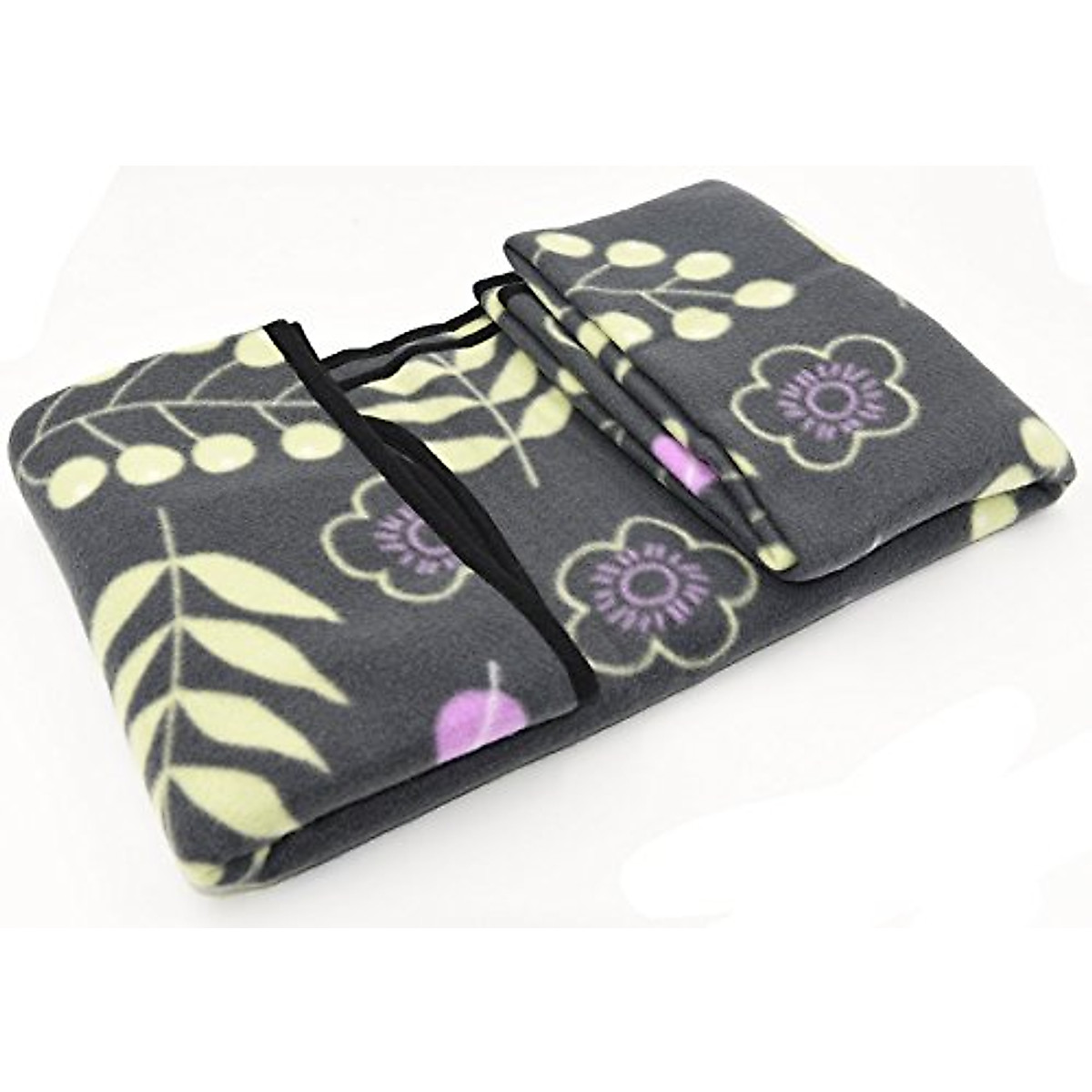 forestfish Fleece Throw Blanket Cozy Soft Portable Travel Blanket Compact for Long Car Airplane Train Rides 60" x 40", Flower