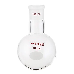 ADAMAS-BETA 100ml Single Neck Round Bottom Boiling Flasks Borosilicate Glass with 19/22 Standard Taper Outer Joint