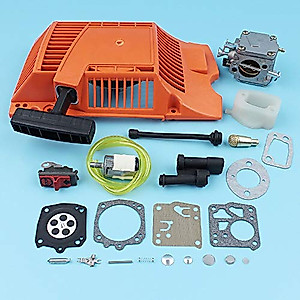 Laliva tools - Recoil Starter Carburetor Intake Manifold Kill Switch Carb Diaphragm Kit For Husqvarna 268 272 XP Chainsaw Oil Fuel Filter