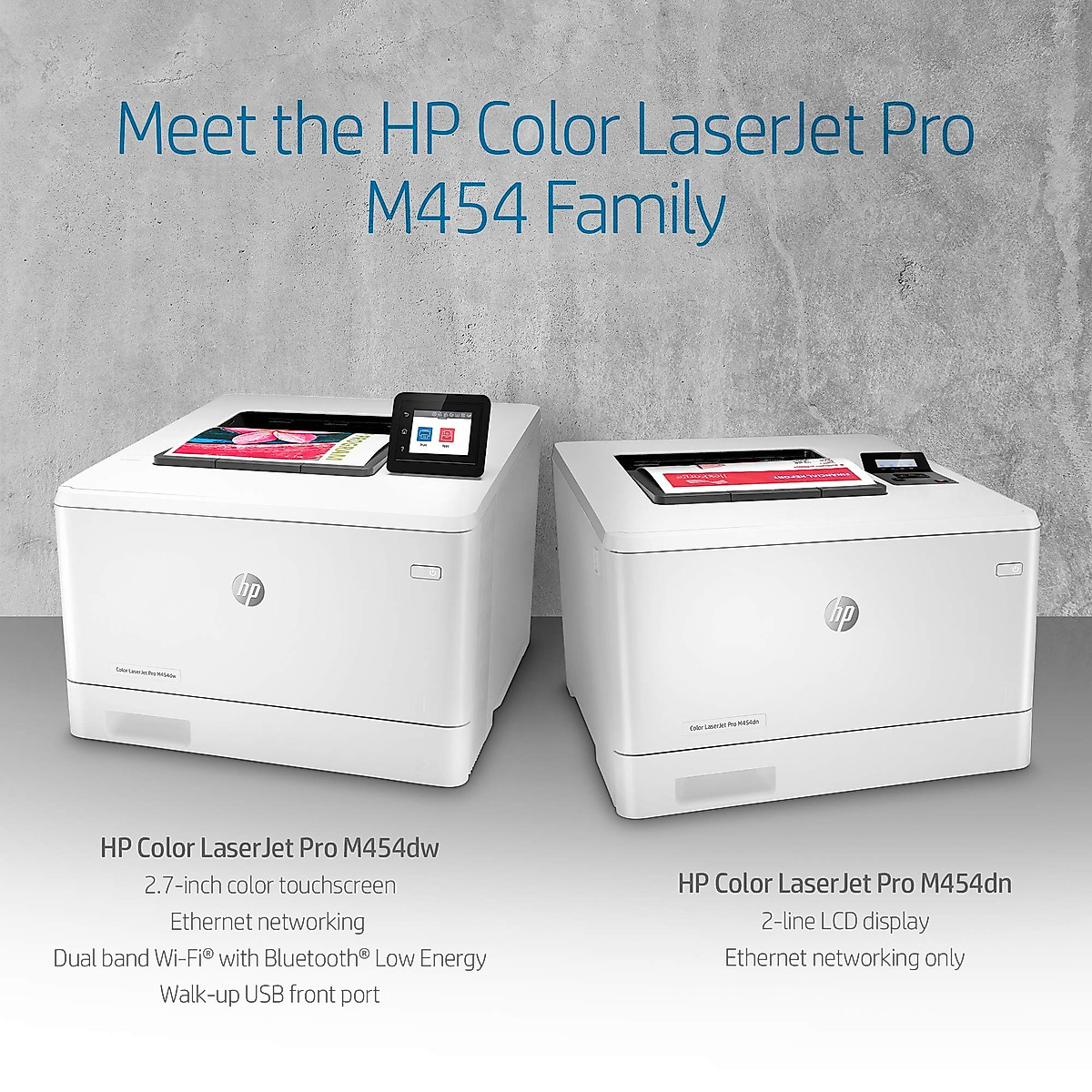 HP LaserJet Pro M454 M454dw Laser Printer - Color (Renewed)