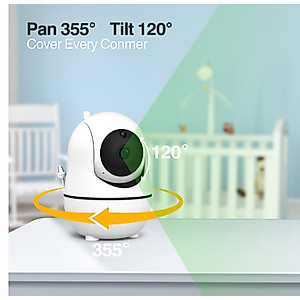 Babystar Baby Monitor, 3.2" Video Baby Monitor with Camera and Audio, Baby Nursery Camera, Two Way Talk, Room Temperature, 7 Lullabies, 960ft Range and Keep Eyes on Babies with Night Vision