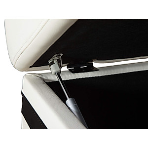 Ainehome Furniture Sectional Sofa Set, Living Room Sofa Set, Leather Sectional Sofa, Black & Ivory White Sofa Set (Right Hand Facing,#3)