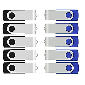 VICFUN 100 Pack 128MB USB Flash Drive 128MB Flash Drives Bulk 100pcs USB 2.0 Blue/Black
