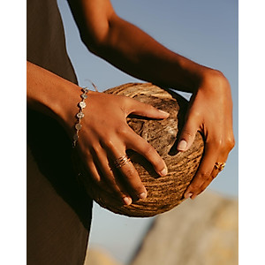 Barzel 18K Gold Plated Religious Bracelet with Saint Benedict Coins, 7.5 Inches - Made In Brazil