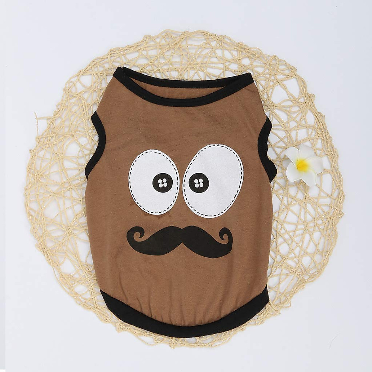 BOLUBILUY Fashion Pet Spring and Summer Breathable Bearded Vest Dog Cat Thin Lightweight Clothing Dog Pet Dog Clothes