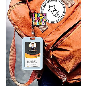 Badge Reel Retractable with Alligator Clip I Just Work Here Funny ID Clip Nurse Name Badge Holder Nurse Office Worker Teacher Students Acrylic Badge Clip