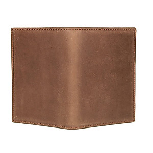 Leather Wallet RFID Blocking Leather Passport Holder Travel Bifold Wallet For Men Women Credit Card Holder