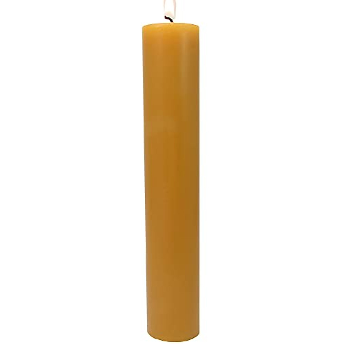 Beeswax Candle Works, 8.5 x 1.5-Inch Pillar, 35-Hour, 100% USA Beeswax