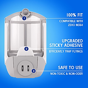 6 Pack Refill Cartridge Kit Compatible with ZEVO Plug-in Light M364 and ...