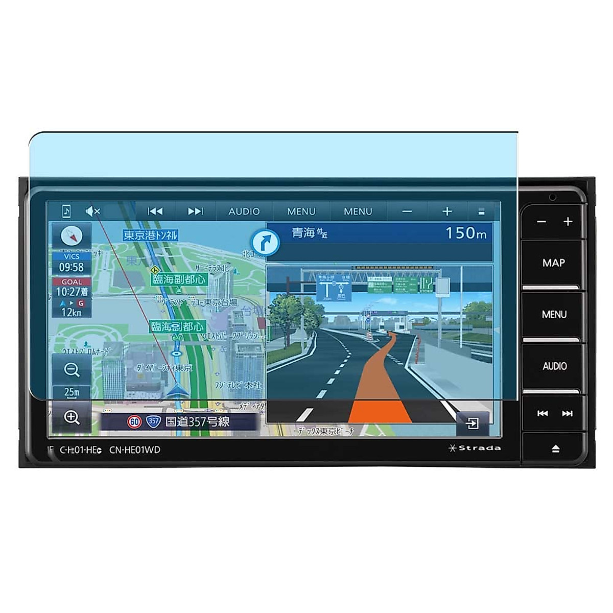 Puccy 2 Pack Anti Blue Light Screen Protector, compatible with Panasonic CN-HE01WD 7" TPU Film Guard （ Not Tempered Glass Protectors ）