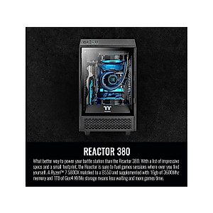 Thermaltake Reactor 380 Liquid-Cooled PC (AMD Ryzen 7 5800X, RTX 3080, 16GB 3600Mhz DDR4 RGB ToughRAM, Seagate FireCuda 520 NVMe 1TB, WiFi, Win 10 Home) Gaming Desktop Computer TW1B-B550-R38-LCS
