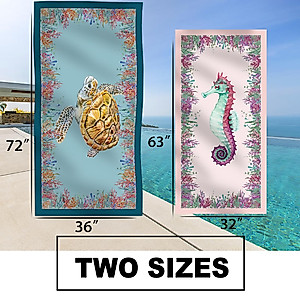 Microfiber Beach Towel Swim Pool Towel Quick Dry Compact Sand Free Toallas de Playa Pink Cute Women Birthday Gift Mom Wife Sister Her Boss Friend Appreciation Thank You Retirement Honeymoon Trip