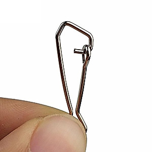 HiUmi 260pcs/box Hooked Snaps Stainless Steel Sea Fishing Tackle Hook Lure Connector Fishing Swivel Safety Snap Pin Pesca