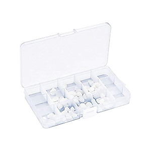 ETSAMOR 5pcs Plastic Jewelry Box 4 Colors Adjustable Divider Removable Grid Compartment Jewelry Earring Tool Containers for Small Accessories