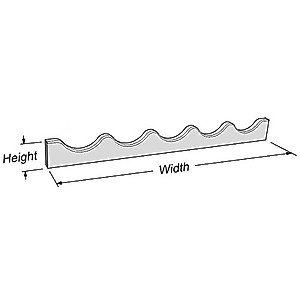 24" Length Real Wood Bottle Wine Rack, 3/4"Thick, 1 Pair Front/Rear - Choose Your Size