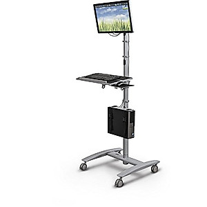 Balt 27614 Beta Sit Stand Mobile Workstation Cart, 67" H x 32" W x 33" D