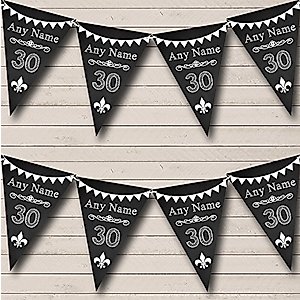 Chalk Style Personalized Birthday Party Bunting Banner Garland