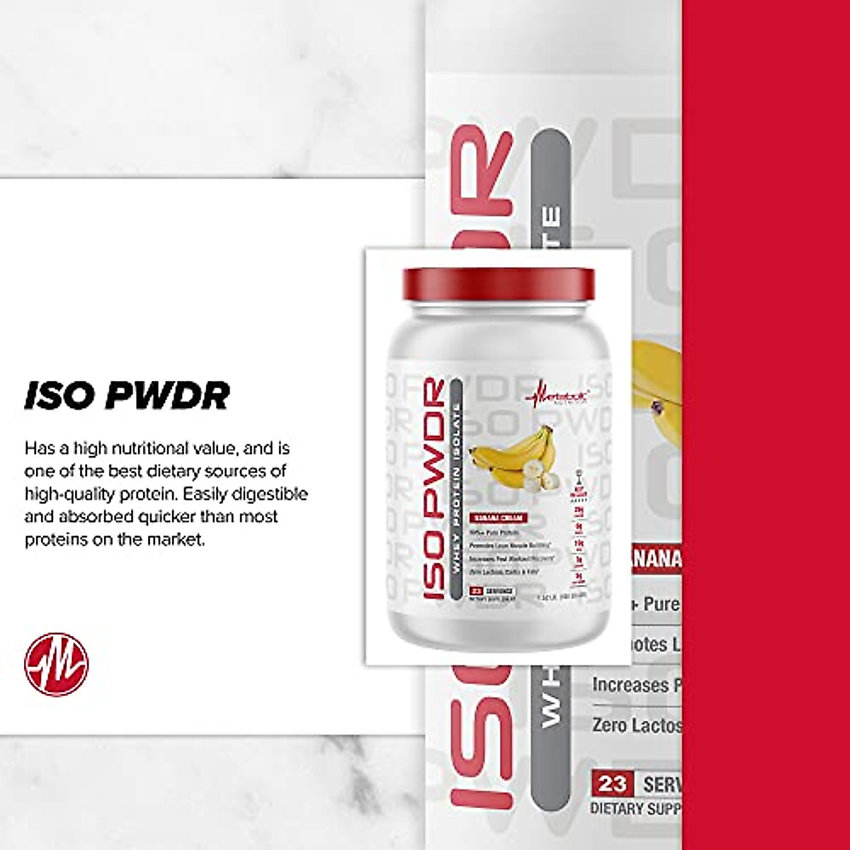 Metabolic Nutrition Whey Protein Isolate ISO PWDR Butter Pecan Cookie, 1.54lb, 23 Servings, 26g Protein, Fast Digesting, Zero Carbs, Delicious Flavor, Very Low Carbs & Fat, Zero Lactose