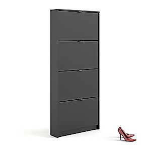 Tvilum, Black Matte Bright 4 Drawer Shoe Cabinet