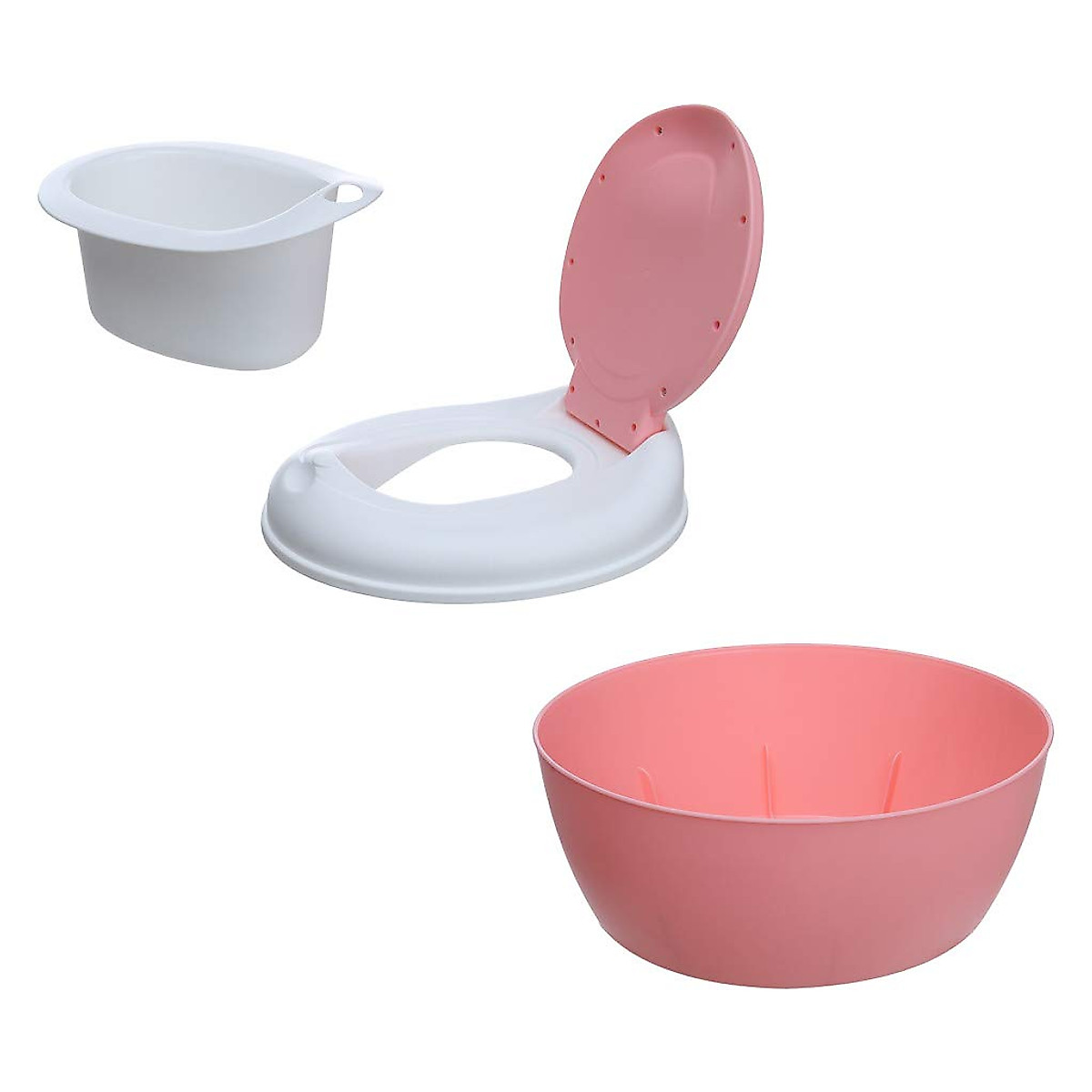 Toxz Multi-Stage 3-in-1 Potty Training Toilet for Baby,Removable and Easy to Clean,Backrest and Anti-Slip Stripe,Urinary Mouth Anti-Spray Design,Non-Toxic,Plastic Vinyl Material(Ship from US!)