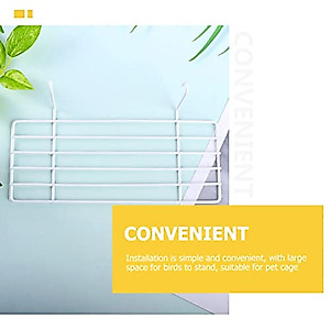 PATKAW Bird Wire Platform 2Pcs Parrot Toys Perch Cage Stand Shelf Portable Training Playground Wire Patio Sundeck Bird Play Pen Comfy Perch for Parrot Toys A