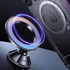 TORRAS for MagSafe Car Mount [Compact & Powerful] Magnetic Phone Holder for Car Dashboard Precision Align iPhone Car Holder Mount Cellphone [20 Strong Magnets] for iPhone 15/14/13/12 Pro Max Plus