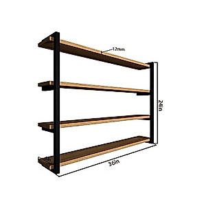 Tyagi-Export Wood Shelves - Shelf 36 Inch(Width) X 24 Inch(Height) - Handcrafted in India - Wide Wooden Wall Shelves for Living Room Bedroom Kitchen Bathroom Farmhouse Backlit Wall Shelf
