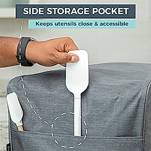 Crutello 6 Slice Toaster Oven Cover with Storage Pockets - Small Appliance Dust Covers