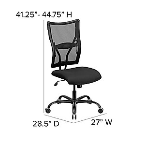 Flash Furniture HERCULES Series Big & Tall 400 lb. Rated Black Mesh Executive Swivel Ergonomic Office Chair