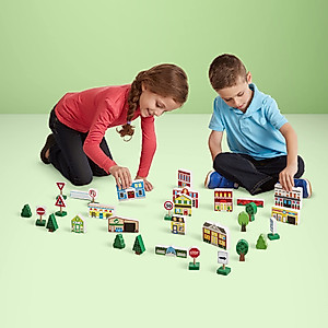 Melissa & Doug (FFP) - Pretend Play Wooden Town Play Set For Kids With Storage