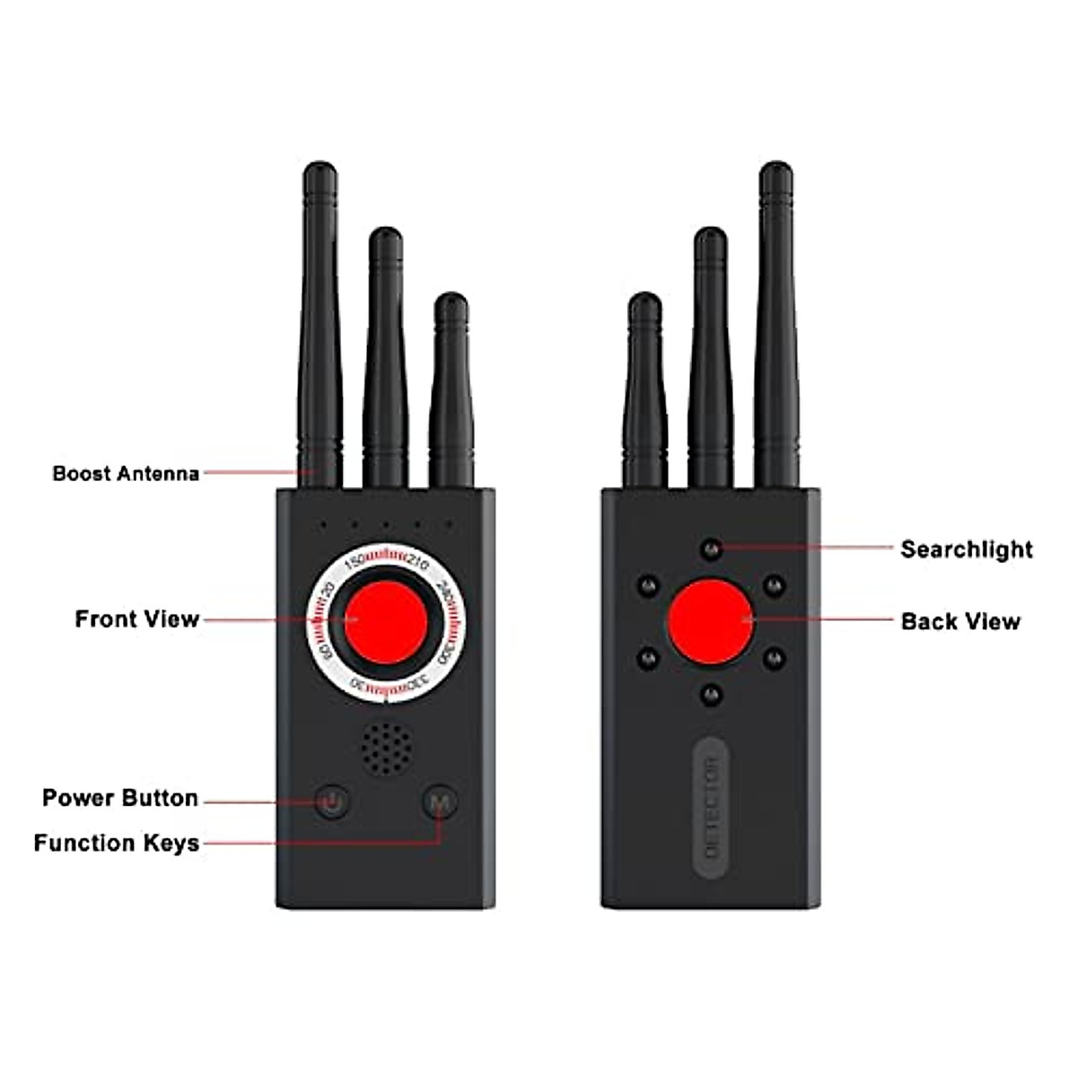 Anti Spy Detector,Hidden Camera Detectors, Bug Detector, Wireless Signal Infrared Scanner Camera Finder Tool, Bug Sweeper, Privacy Protector, for Home Office Hotel Bathroom, Gifts for Women Men