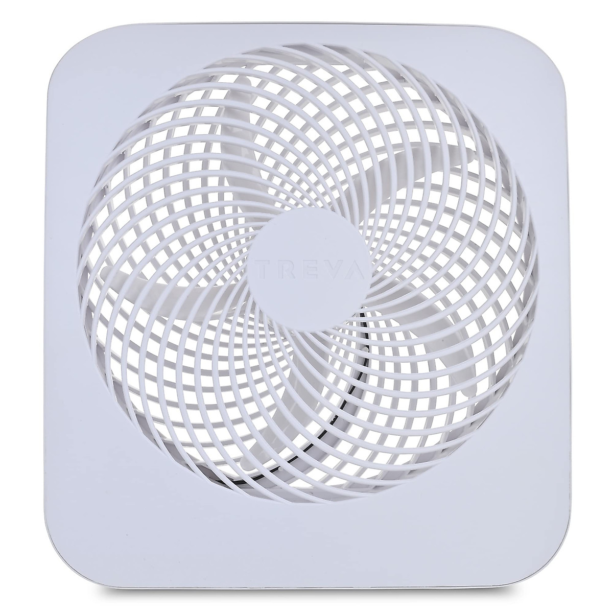 Treva 10-Inch Portable Fan, Powered by Battery and/or AC Adapter - Desk Fan Air Circulating with 2 Cooling Speeds for Personal and Travel Use (White)